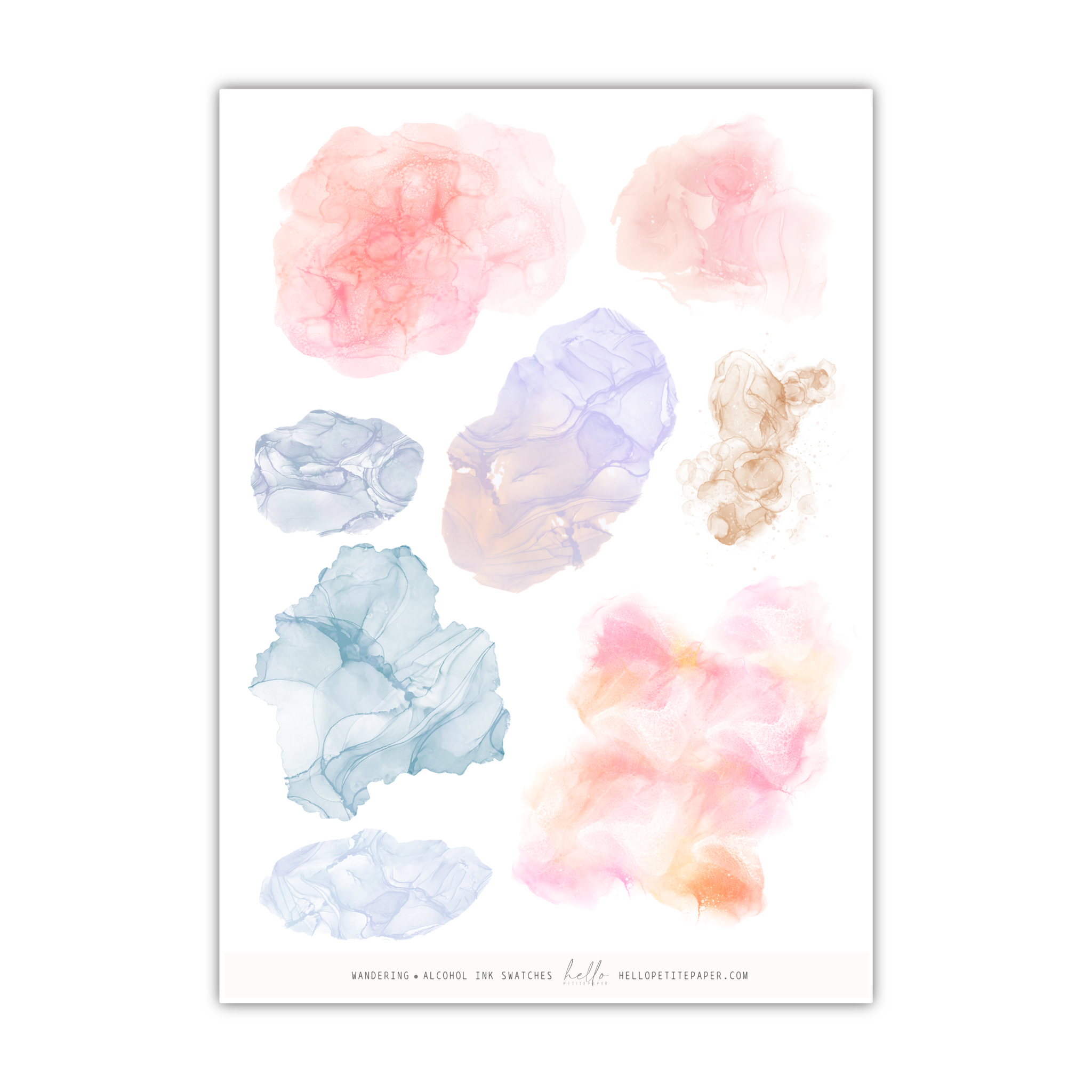 Wandering | Ink Swatches | Hello Petite Paper Collab