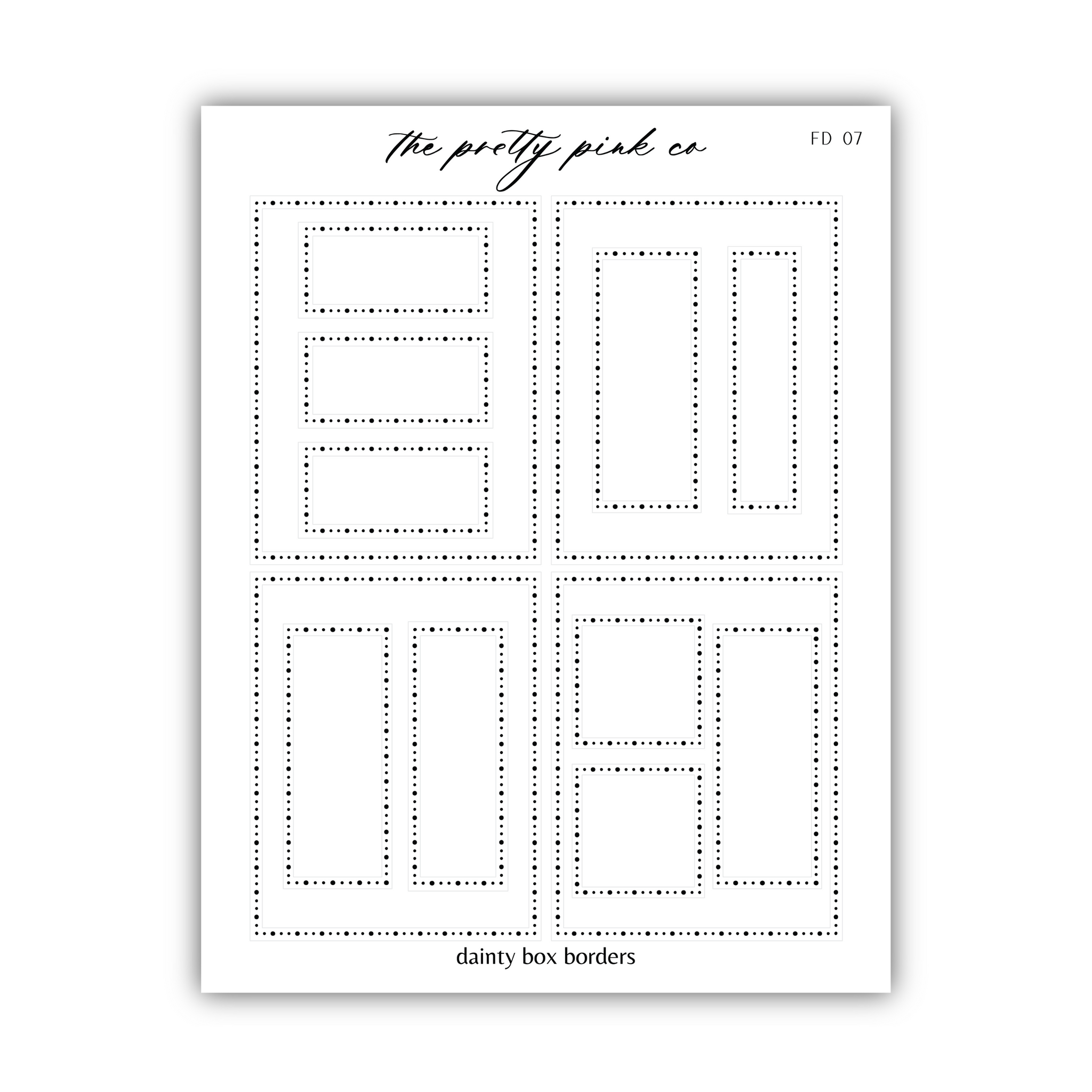 Dainty Box Borders
