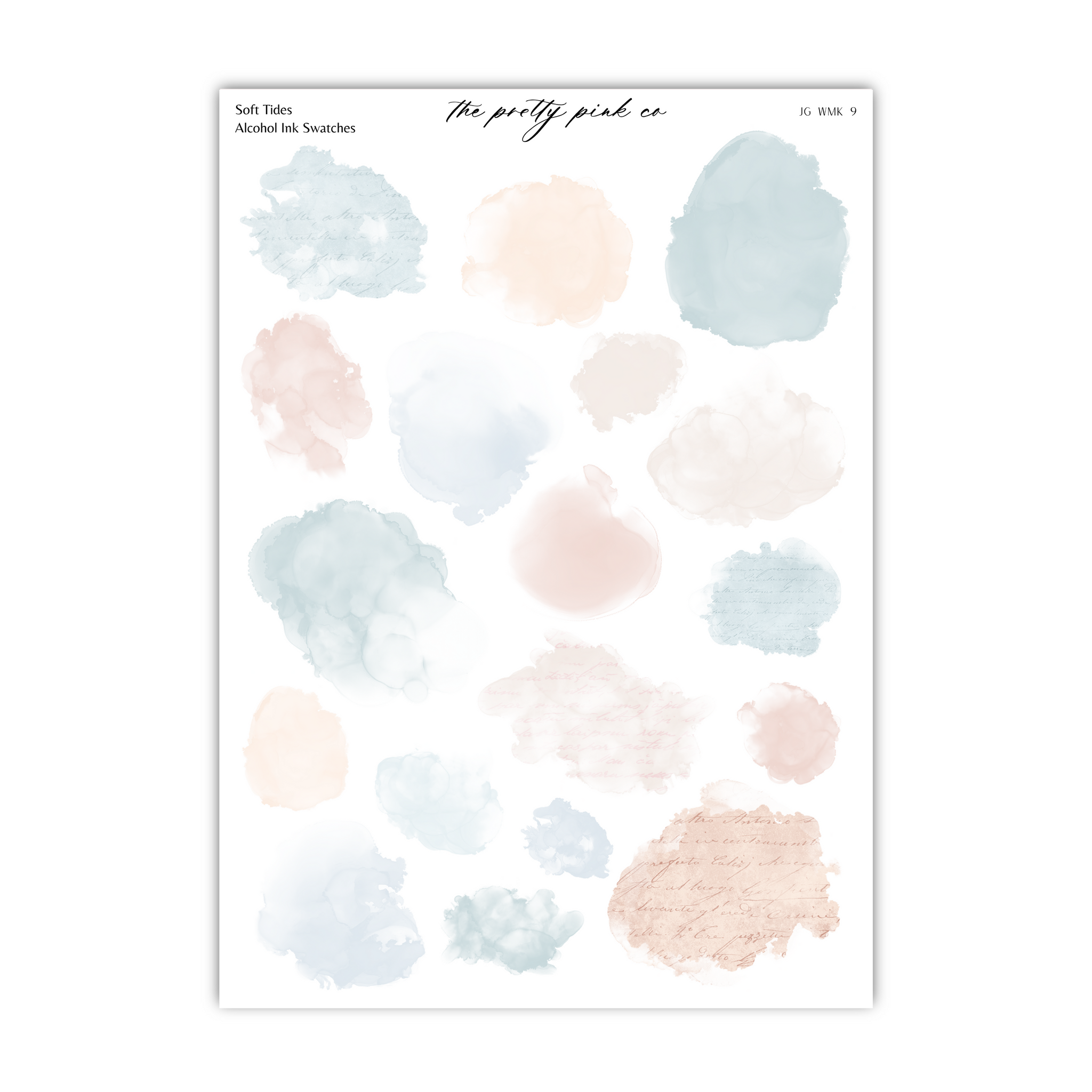 Soft Tides | Ink Swatches