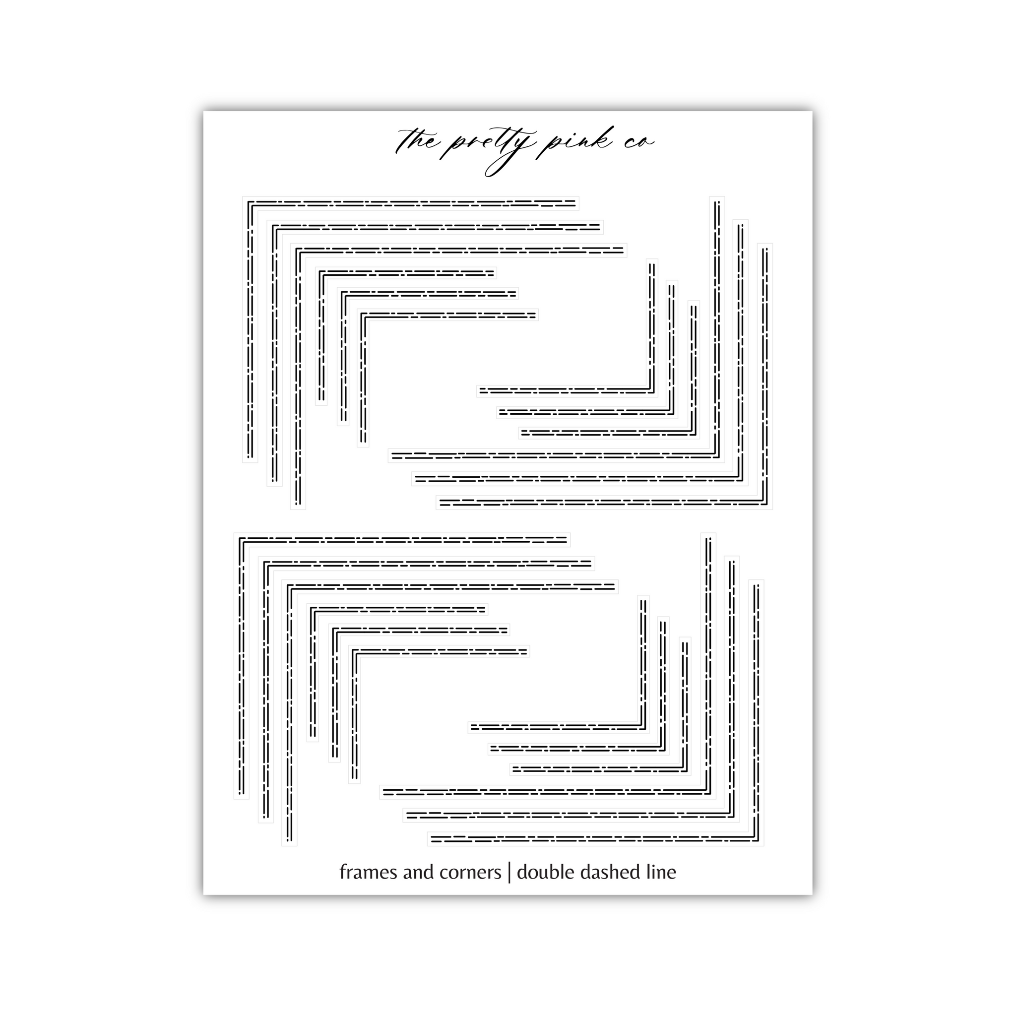 Frames And Corners | Double Dashed Line